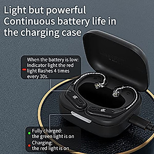 CCA KZ AZ09 Bluetooth 5.2 Module IEM Bluetooth Adapter Wireless Waterproof Ear Hook Extra Long Battery Life Bluetooth Cable for ​KZ ZS10 PRO/ZSN Pro X/ZSN PRO/ZSX/AS12/AS16/ZAX CRA/C12(C pin)