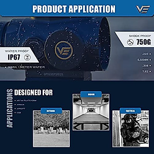 Vector Optics Paragon 3x18 Compact CQB Prism Optics Scope 10 Levels Illumination 1MOA Adjustment IP67 Waterproof for Fast Target Acquisition in Close to Medium-Range Shooting