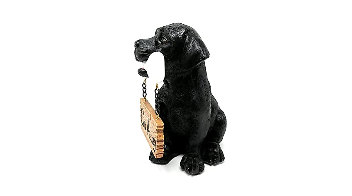 Nature's Mark Black Labrador Retriever Welcome Statue - Garden Decor