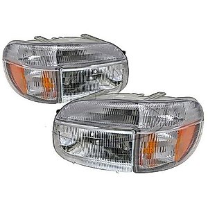 Holiday Rambler Endeavor 1998-2001 RV Motorhome 4 Piece Set Left & Right Replacement Front Headlights & Signal Lights