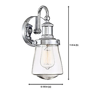 Designers Fountain 69501-CH Taylor Wall Sconce Silver, 11.50x6.25x5.13