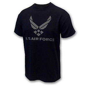 Armed Forces Gear Men's US Air Force Reflective PT Short-Sleeve T-Shirt - Officially Licensed (Black, x-Large)