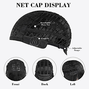 Black Wave Wigs with Bangs Body Wave Wigs for Women Glueless Curly Wigs Synthetic Long Wave Wigs Hair Replacement Wigs For Girls Daily Use Heat Resistant Natural Black 24 Inch