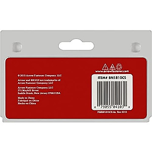 Arrow BN1810CS 18-Gauge Steel Brad Nails for Molding, Cabinets, Framing, Trim, and Finishing, Safe to Use with Electric or Battery Powered Nailers, Steel, 5/8 Inch, 1000 Pack