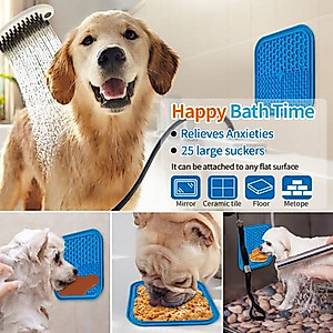 Large Lick Mat for Dogs and Cats, Food Grade Silicone Dog Lick Mat with Suction Cups for Pet Anxiety Relief Slow Feeder for Dog Boredom Reducer Dog Treat Mat Perfect for Bathing Grooming etc