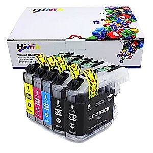 HIINK Compatible Ink for Brother LC201 LC203XL Use in MFC-J460DW MFC-J4320DW MFC-J4420DW MFC-J4620DW MFC-J480DW MFC-J485DW MFC-J5520DW MFC-J5620DW MFC-J5720DW MFC-J680DW MFC-J880DW MFC-J885DW(5-Pack)
