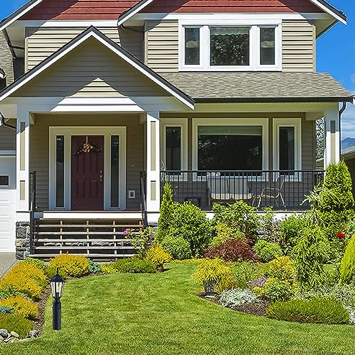 VOLBOZ Outdoor Post Light, Pole Lantern, E26 Base 60W Max, Metal Housing Plus Glass, Wet Location Rated, Bulbs not Included,IP65