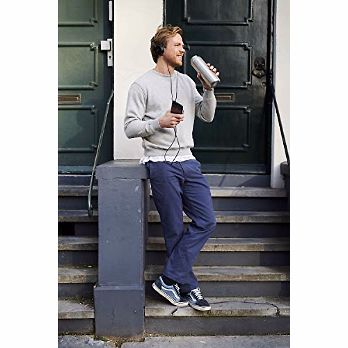 MEPAL, Large Insulated Water Bottle with Lid, BPA Free, Nordic Denim, Holds 30 oz, 1 Count