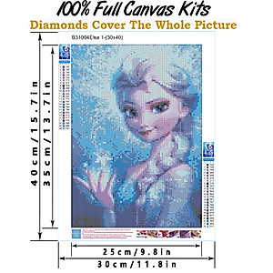 DIY 5D Diamond Painting Kits for Adults Ice Aisa Full Drill Diamond for Adults, Cartoon Diamond Painting Arts for Adults, Painting Rhinestone Embroidery Pictures, Ice, 16x12inch