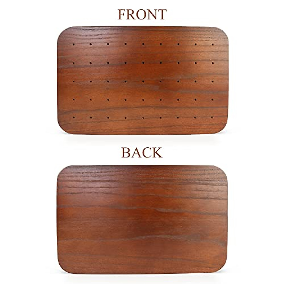 Food Display Wooden Skewer Holder For Appetizer Skewers. Impress your Guests And Serve Your Skewers For Fruit Kabobs Or Cocktail Sticks On This Food Skewer Holder Made Of Oak Wood In Dark Brown Color