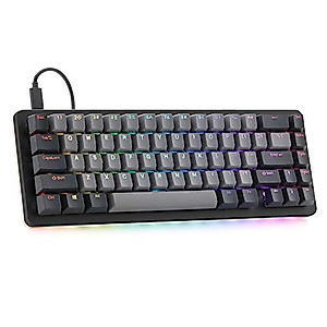 Drop ALT Mechanical Keyboard — 65% (67 Key) Gaming Keyboard, Hot-Swap Switches, Programmable Macros, RGB LED Backlighting, USB-C, Doubleshot PBT, Aluminum Frame (Halo True, Black)
