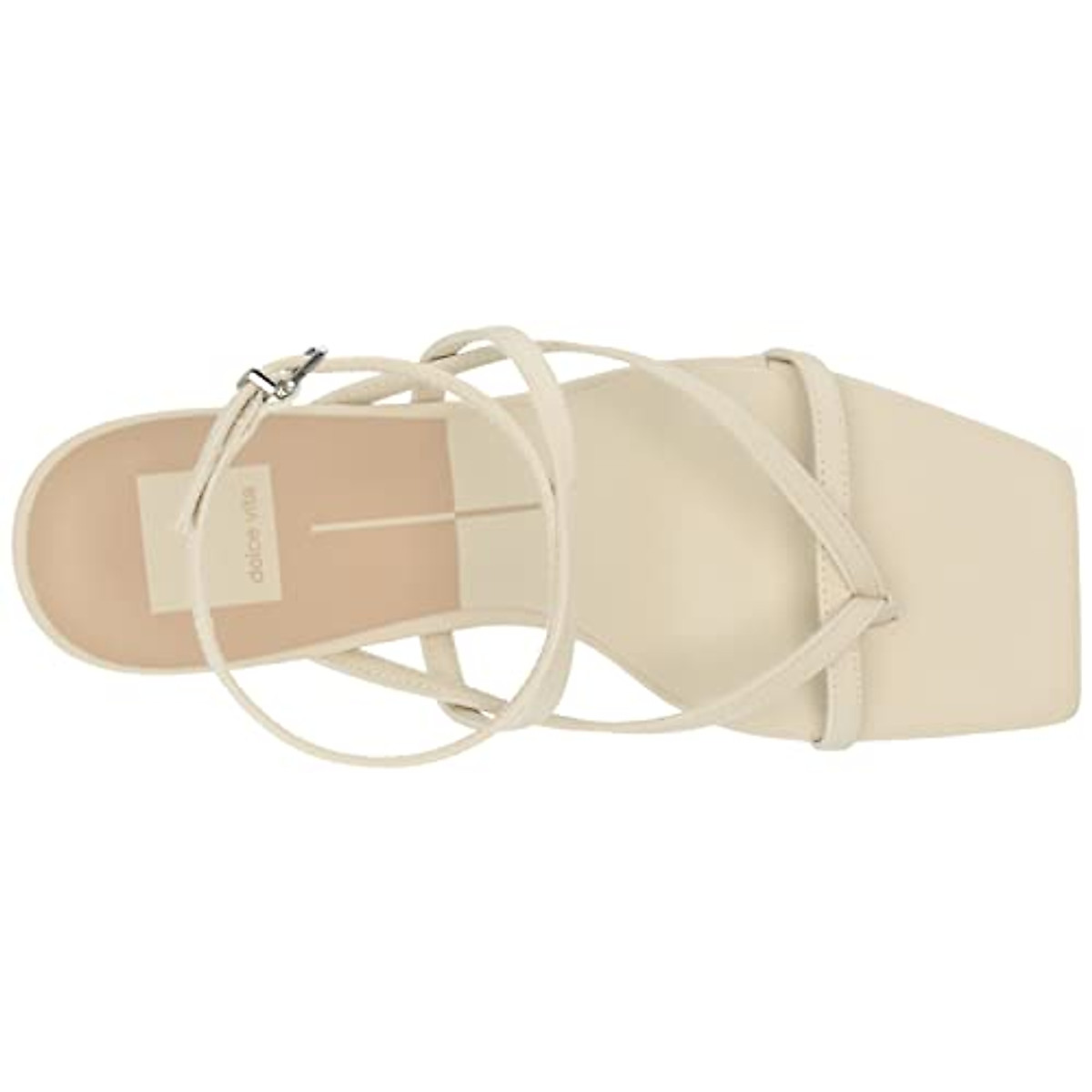 Dolce Vita Women's PAROO Heeled Sandal, Ivory Leather, 8