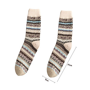 MANHONG Mens Socks Warm Socks Winter Thickened Socks Fashion Outing Socks Indoor Big And Tall Socks Size 13-16 Men