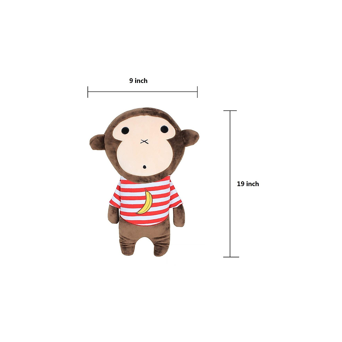 Apomelo Monkey Car Seat Belt Pillow for Head Support Adjustable Seat Strap Shoulder Pads,Neck Support Pillow for Travel Seatbelt Buddy, Banana Monkey