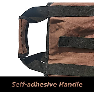 Canvas Firewood Carrier, Log Carrier Tote Bag,Durable Firewood Holder with Handles,Fireplace Wood Stove Accessories,Indoor & Outdoor Use,Perfect for Wood Hay Hauling,Camping, BBQ, Picnic,Campfire