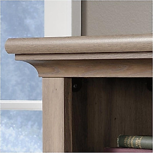 Scranton & Co Modern Wood Computer Desk with Hutch in Salt Oak