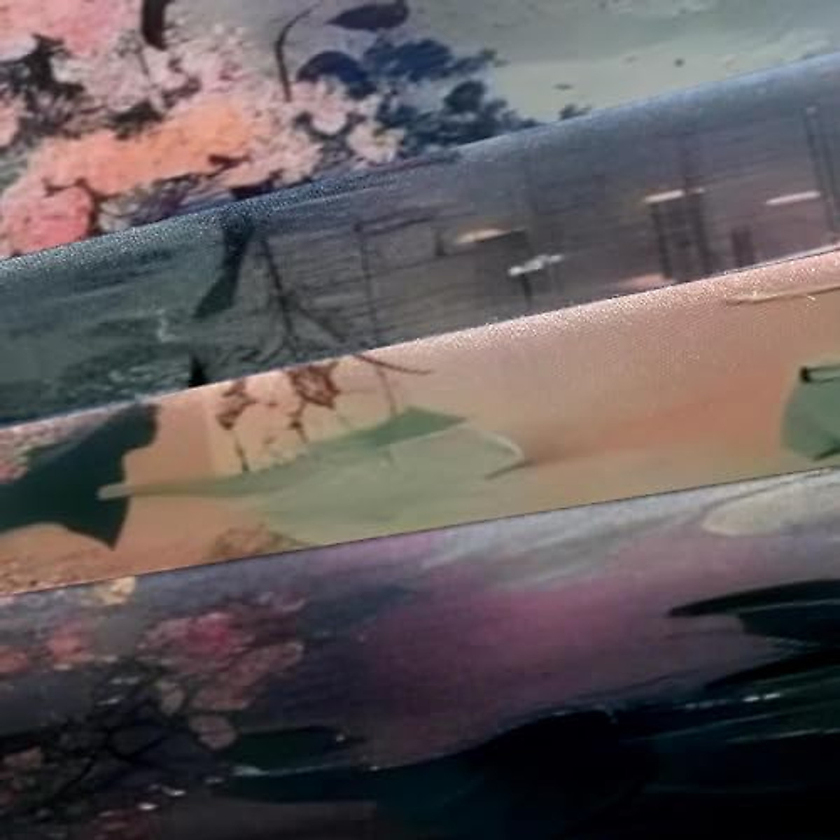 VAPOKF Duvet Covers Set King Size Soft and Breathable Microfiber Comforter Bedding Set 1 Duvet Cover 2 Pillowcase with Zipper Closure for Kids Women Men, Oil Painting Cherry Lake Landscape