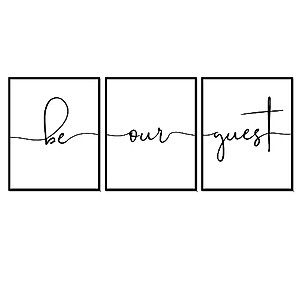 Be Our Guest Set of 3 Prints Guest Room Wall Decor Guest Bedroom Wall Art Farmhouse Guest Room Decor Quotes UNFRAMED 11x14inch (Be Our Guest)