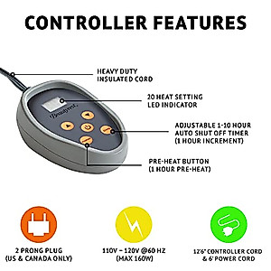 Beautyrest Heated Electric Blanket for Cold Weather, Fast Heating Heated Blanket, Auto Shut Off, Virtually Zero EMF, Multi Heat Setting, UL Certified, Black Full (84 inx80 in)