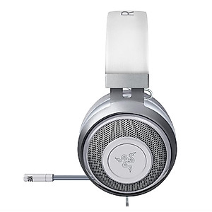 Razer Kraken - Cross-Platform Wired Gaming Headset (Custom Tuned 50 mm Drivers, Unidirectional Microphone, 3.5 mm Cable with in-line Controls, Cross Platform Compatible) Mercury White