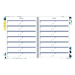 Blueline Monthly 14-Month Planner, Floral Watercolor Artwork, 11 x 8.5, Multicolor Cover, 14-Month (Dec to Jan): 2022 to 2024