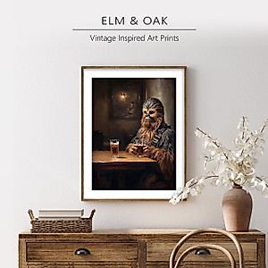 Star Wars Bar Art Prints - Premium Giclee Fine Art Print - Aesthetic Man Cave Wall Décor, Bourbon Whiskey Print Poster for Bar and Home Decor, Ready to Frame