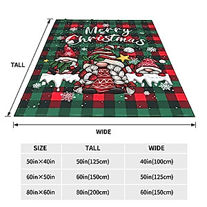 Merry Christmas Flannel Throw Blankets Merry Winter Snowflakes Bed Blanket 60"x50"