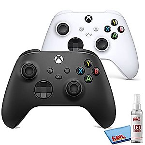 Microsoft 2-Pack Xbox Wireless Controllers for Xbox Series X, Xbox Series S, Xbox One, Windows Devices - (White & Black)