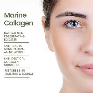 Collagen Serum For Face by Natural Outcome Skin Care - Ultra Impact Marine Collagen Peptides Serum for Face - Facial Moisturizer Anti Aging Serum Gel for Firming, Lifting and Reducing Wrinkles, 1 oz
