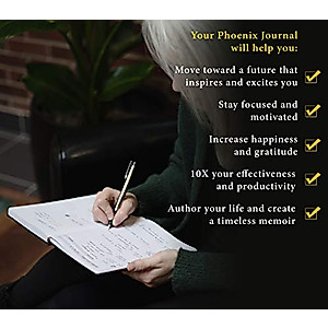 The Phoenix Journal - Best Daily Goal Planner, Organizer, & Calendar for Goal Setting, Gratitude, Happiness, & Productivity - Vision Board & Habit Tracking - 12 Weeks, Undated, Hardcover (Sapphire)