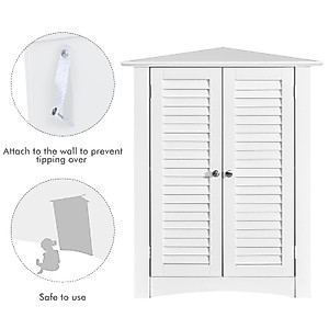 HW66192 Corner Cabinet, White
