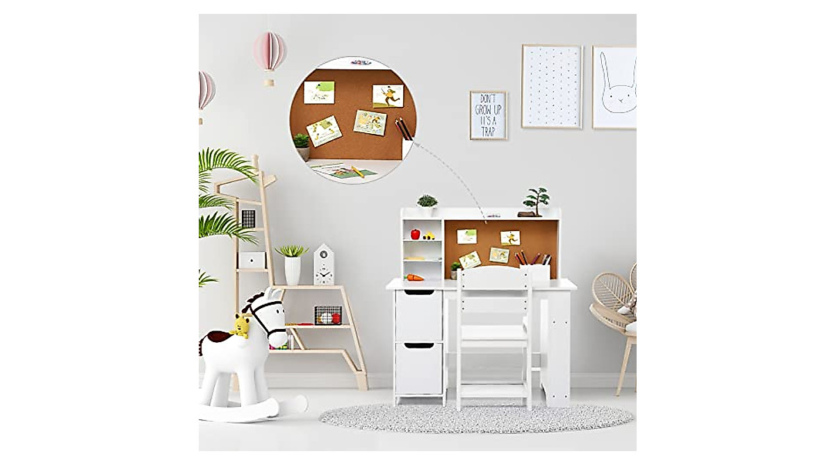 Wooden Study Desk & Chair for Kids - Safe & Fun Learning
