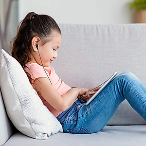 Maeline Bulk Earphones with 3.5 mm Headphone Plug - 100 Pack Wholesale Bundle - Black