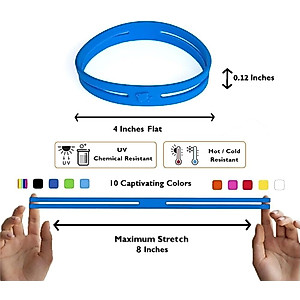 GRIFITI H Band Joes Colorful Cross Style 4, 6, 9, 12 Inch Assorted 20 Pack X Shape Wrist, Folders, Cameras, Art, Cooking, Wrapping, Exercise, Bag, Dungies, Big Strong & Heavy Duty Silicone Long Rubber