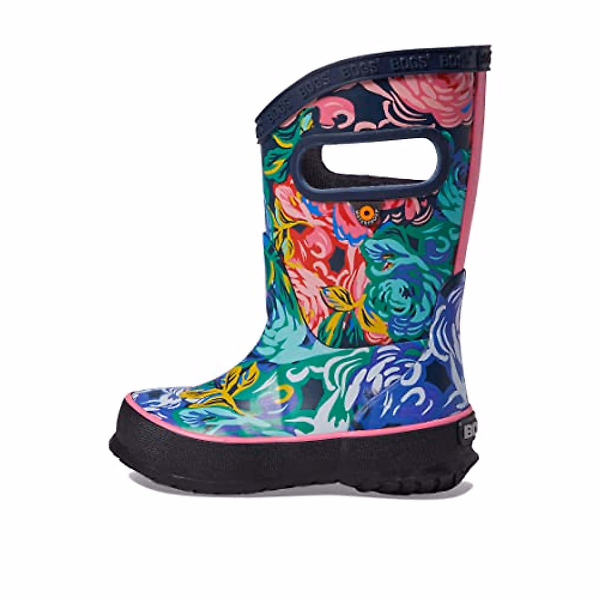 BOGS Rain Boot Garden (Toddler/Little Big Kid), Rose Multi, 4 US Unisex