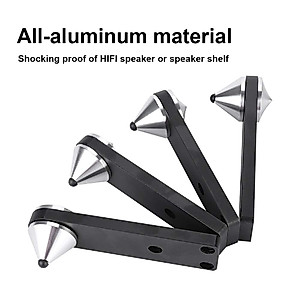 Tangxi 4PCS Speaker Shockproof Bracket, Adjustable Combined Type Audio Speaker Foot, Subwoofer Shockproof Spike Bracket for Modular Speaker, Speaker Base, Power Amplifiers