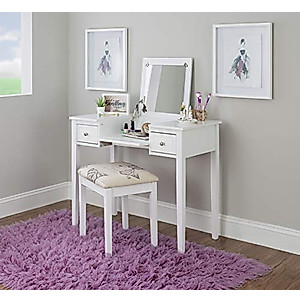 Linon Vanity Set White