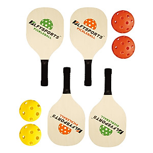 Pickleball Set with Net, Portable Indoor and Outdoor Pickleball Net System with Paddle Set of 4, Stable Pickle Ball Nets for Driveway Easy Assembly