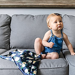 Saranoni Satin Back Receiving Blankets for Babies Super Soft Lush Luxury Baby Blanket (Satin Back Rose Blossom, Mini 20" x 15")