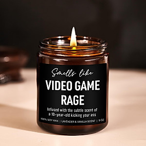 Younift Funny Video Game Rage Candle, Gamer Gifts, Gaming Gifts for Men, Video Game Gifts, Video Game Lovers Gifts Ideas, Birthday, Christmas Gifts for Gamers, Boyfriend, Husband, Teen Boys