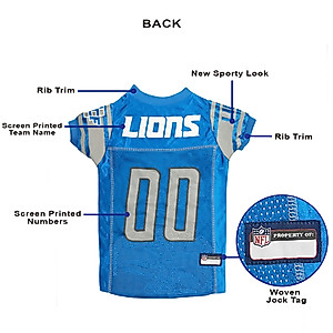 NFL Detroit Loins Dog Jersey, Size: Medium. Best Football Jersey Costume for Dogs & Cats. Licensed Jersey Shirt.