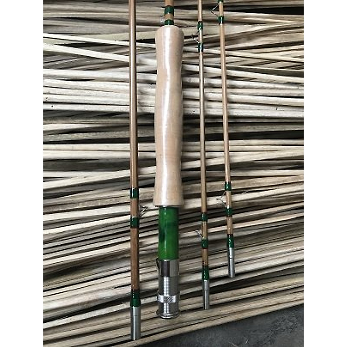 Bamboo Fly Rod 8'0" #5,3 Piece 2 Tips with reelseat Amber Insert and Agate Guide