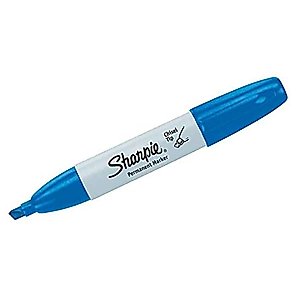 Sharpie Permanent Markers, Broad, Chisel Tip, 12-Pack, Blue (38203) New