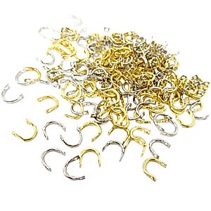 Honbay 200PCS Easy Spin Spinner Clevis U-Shaped Brass Links Fishing Clevis Fishing Spoons Blades Spinnerbait Parts Inline Spinner Making Freshwater Saltwater (2 Color)