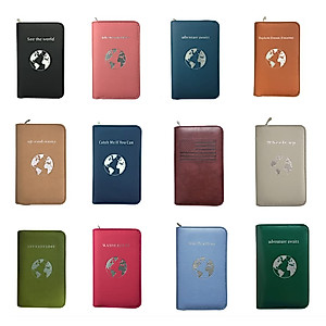 Phone Charging Passport Holder with Removable Fast Charging Power Bank that holds money, cards, phone, travel docs- RFID Blocking - Compatible with All Phones - Travel Accessories (Cerulean)