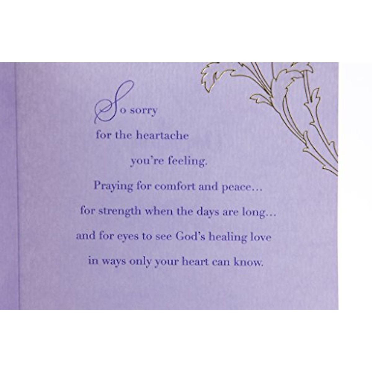 DaySpring Religious Sympathy Card (Purple Floral)