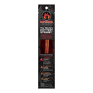 The Inferno Straw | World's Hottest Straw | World's Only Pepper Extract Infused Straw | Caution: 5 Million Scoville, IS
