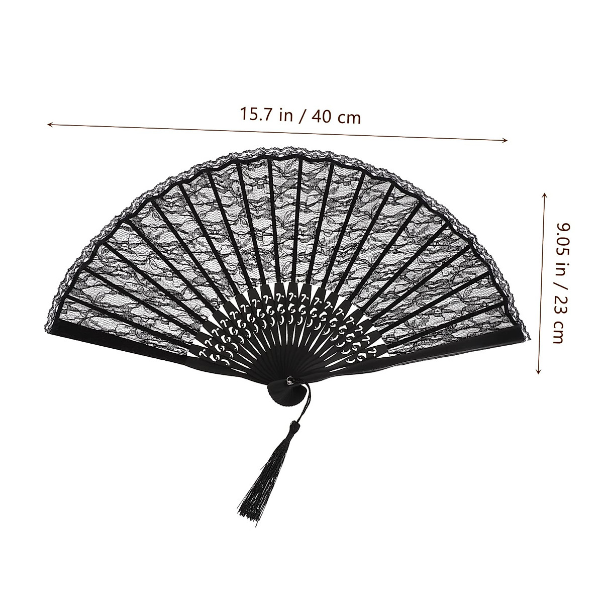 Dance Fans Hand Fan Foldable Sequin Folding Fans Silk Fans Chinese Folding Fan Tassel Fan Spanish Hand Fans Retro Folding Floral Hand Fans Lace Victoria Miss