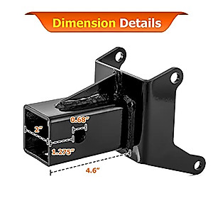 WeiSen UTV 2" Rear Receiver Hitch Compatible with 2012-2023 Can-Am Outlander & Renegade 1000 850 800 650 570 500 450 MAX XMR
