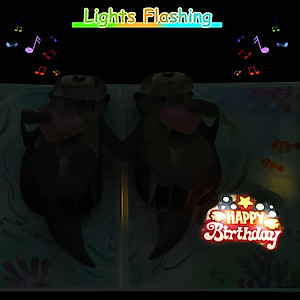 Otter Pop Up Birthday Card for Wife,Husband,Fiance, Funny Romantic Birthday Card for Her - 'Happy Birthday To My Otter Half‘ - Musical 3D Birthday Cards for Boyfriend or Girlfriend-Cute Animal Humor